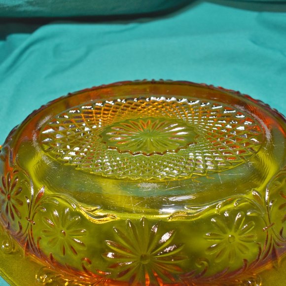 American Vintage | Dining | Vintage Amber Depression Glass Oval Serving ...
